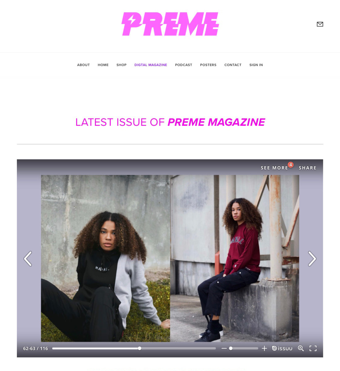 FW : '18 FEATURED IN PREME MAGAZINE – M A N A L L